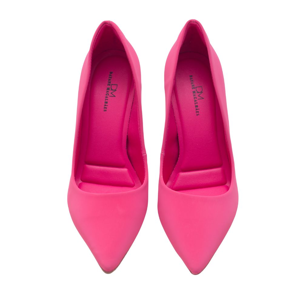 Sapato Feminino Salto Médio Fino Dayane Magalhães Rosa