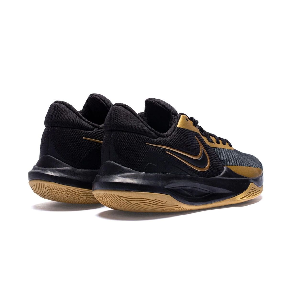 Tênis Masculino Basketball Nike Precision Vi Preto E Dourado