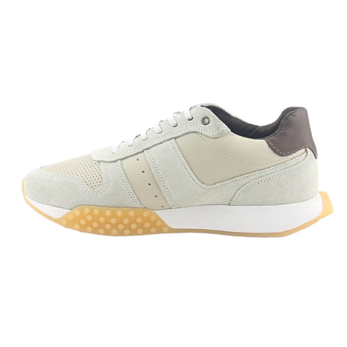 Sapatênis Masculino Em Couro Taupe Ferracini Cinza