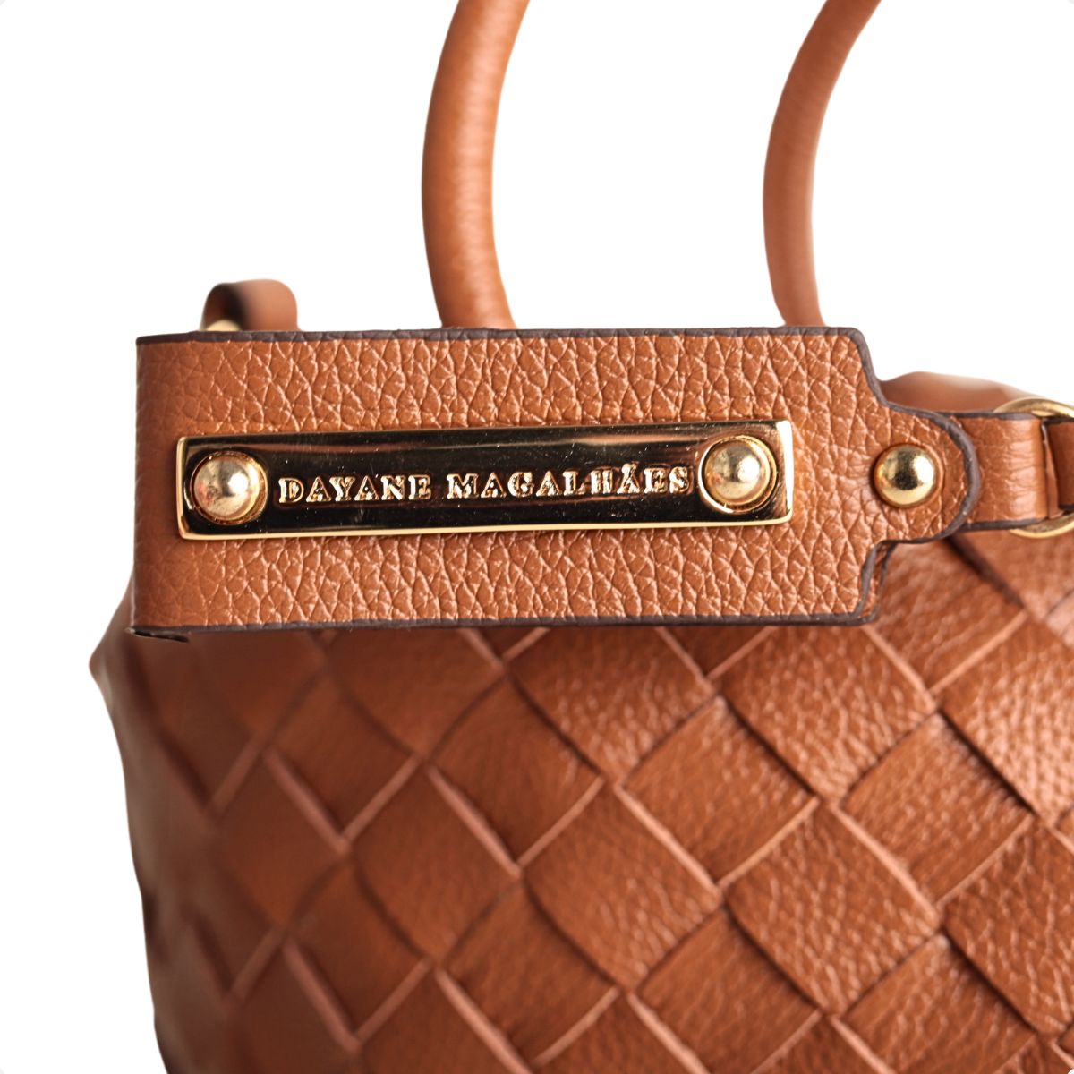Bolsa Dm Capri Trançada Caramelo